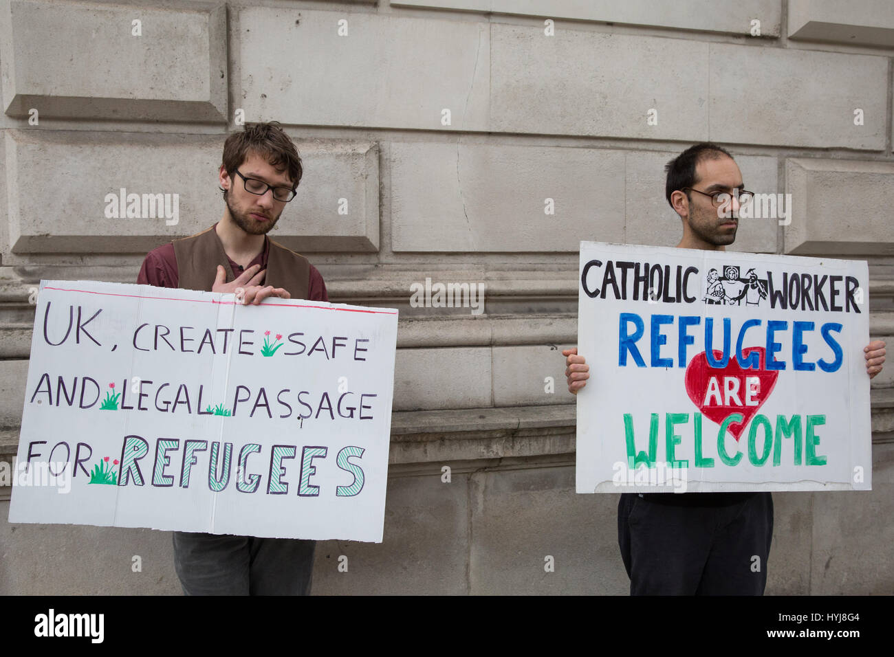 London, UK. 4th April, 2017. Members of the London Catholic Worker ...