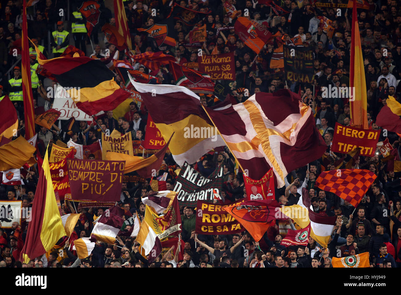 Stadio Olimpico, Rome, Italy. 04th Apr, 2017. Tim Cup, semifinal ...