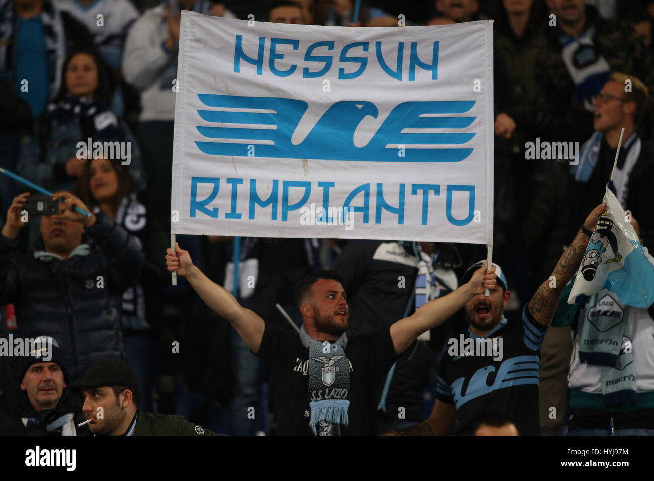 Stadio olimpico roma lazio derby fans hi-res stock photography and ...