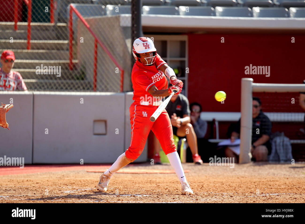 Houston, TX, USA. 04th Apr, 2016. Houston second baseman Arielle James ...