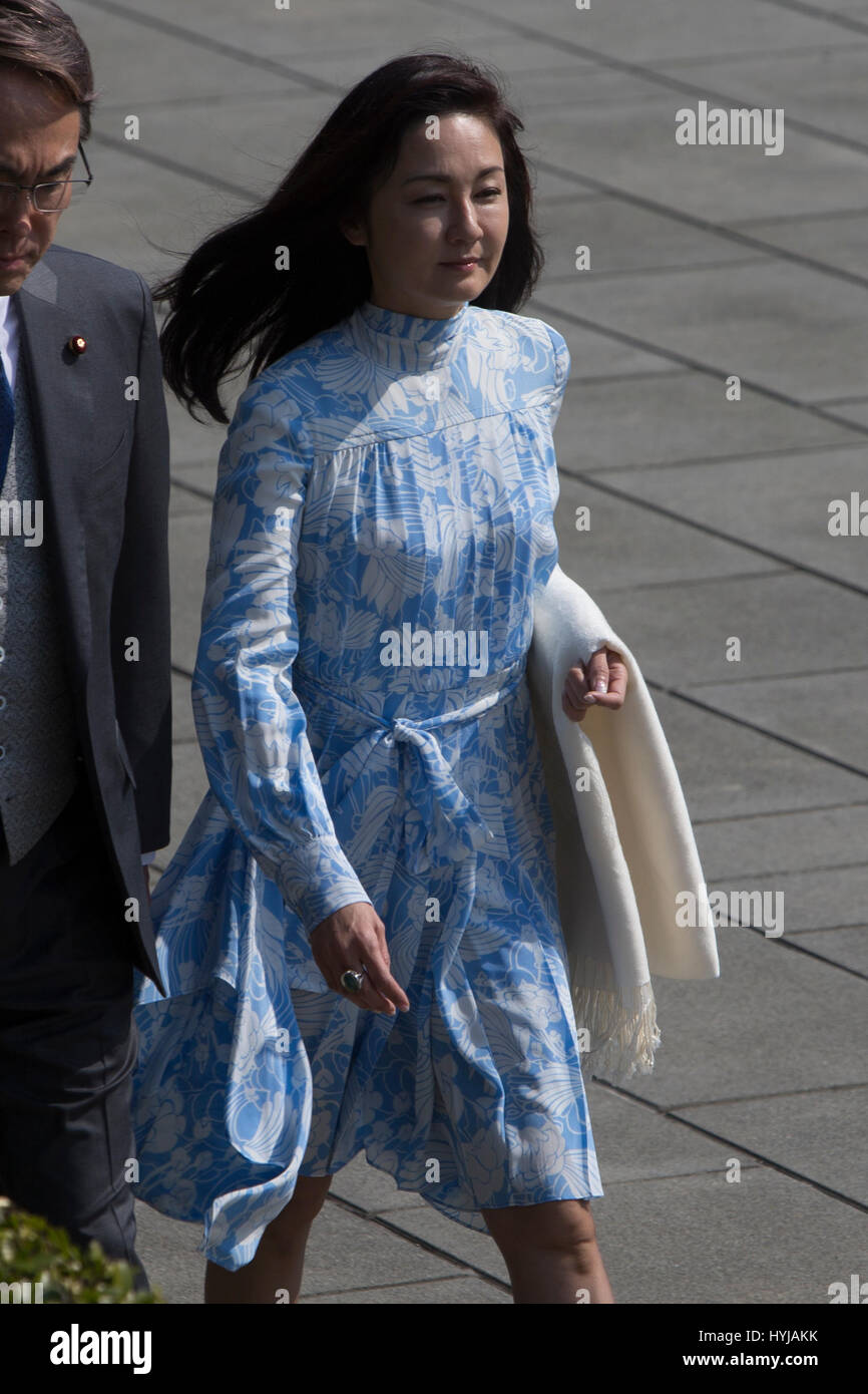 Tokyo, Japan. 5th Apr, 2017. during a welcome ceremony on occasion for ...