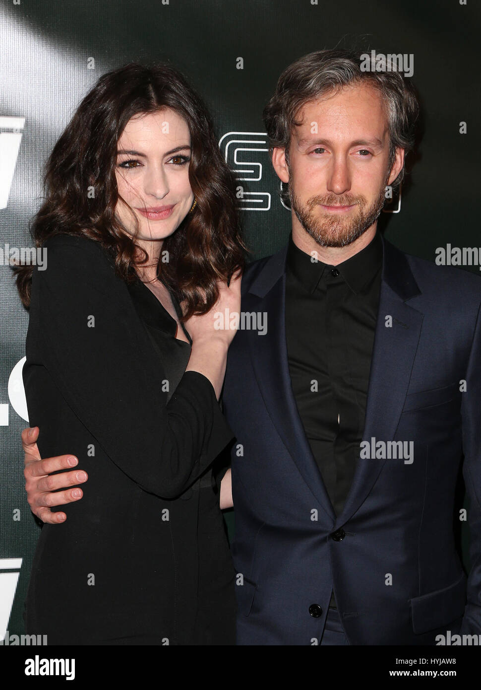Los Angeles, Ca, USA. 04th Apr, 2017. Anne Hathaway, Adam Shulman, At ...