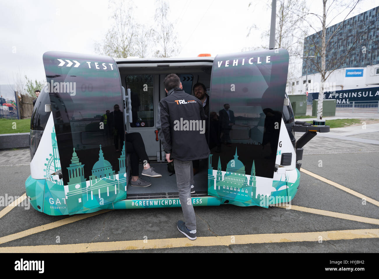 Driverless vehicle greenwich hi-res stock photography and images - Alamy