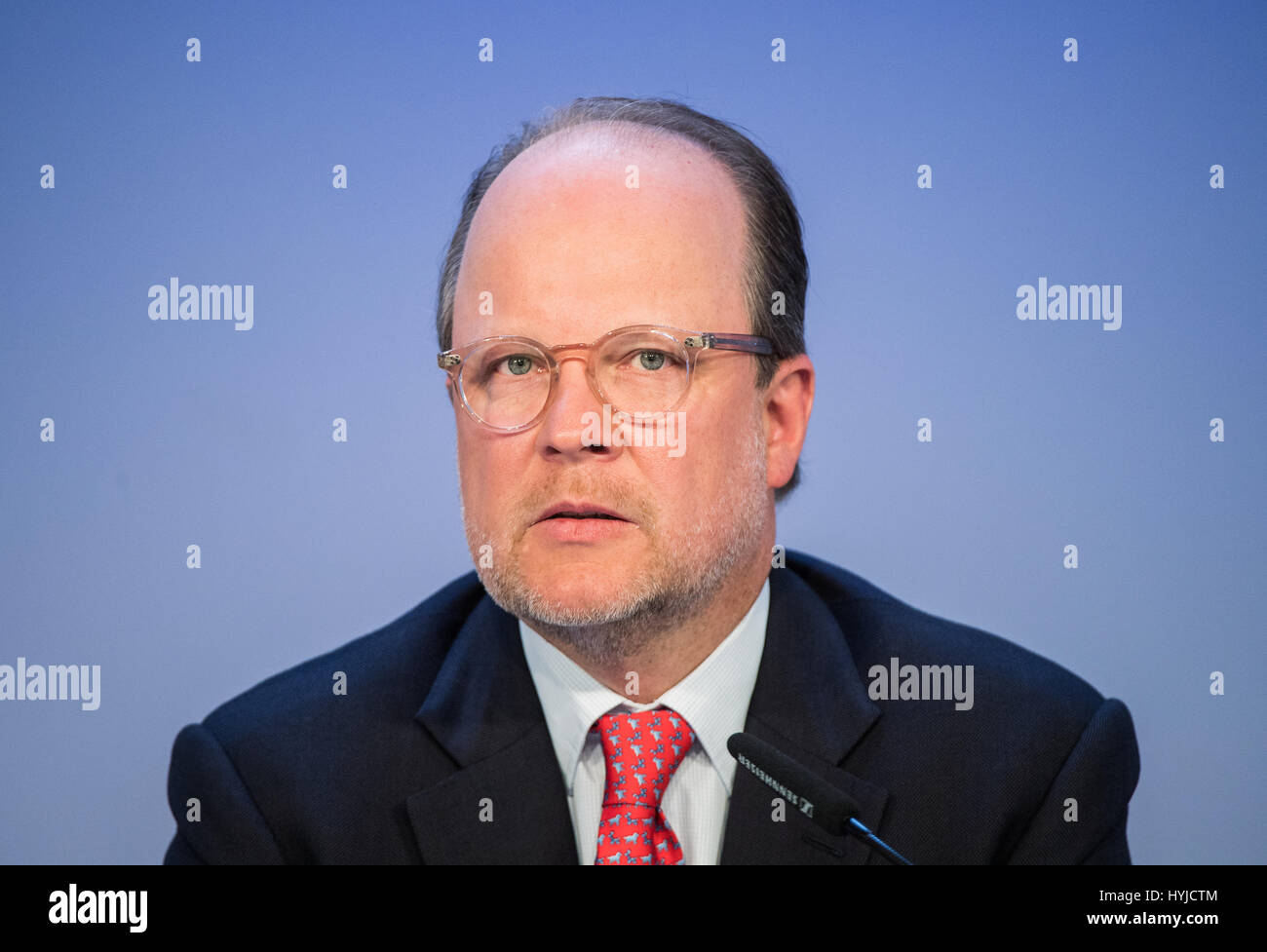 Ingelheim, Germany. 5th Apr, 2017. The chairman of the company Hubertus ...