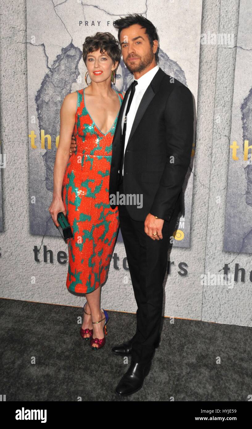 Los Angeles, CA, USA. 4th Apr, 2017. Carrie Coon, Justin Theroux at ...