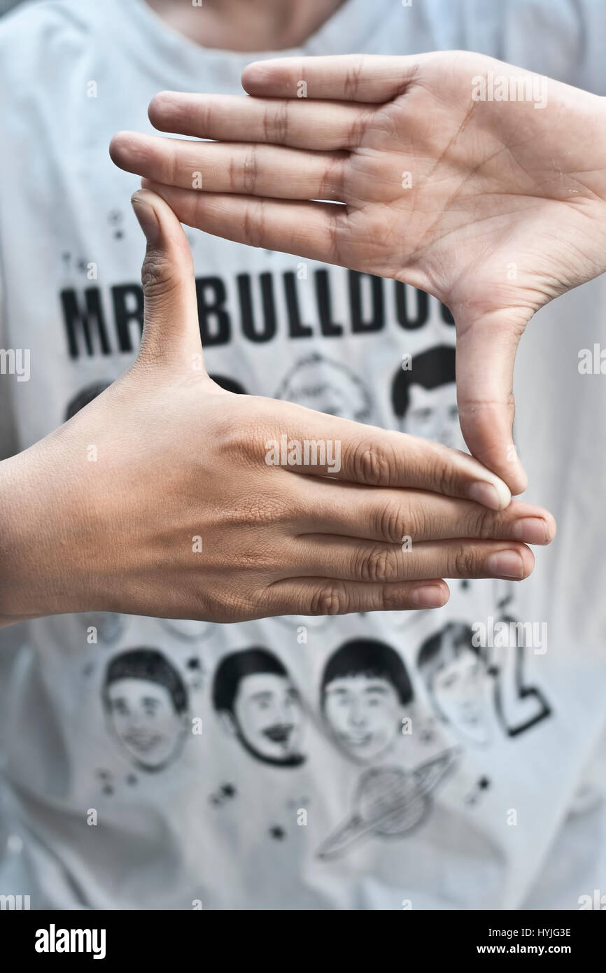 Human hands creating various shapes Stock Photo - Alamy
