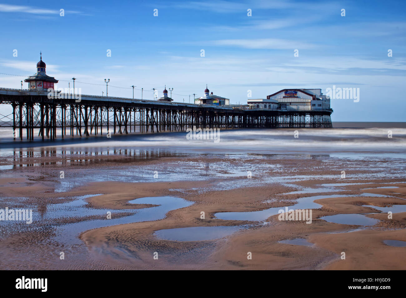 North Pier in the smooth sea Stock Photo - Alamy