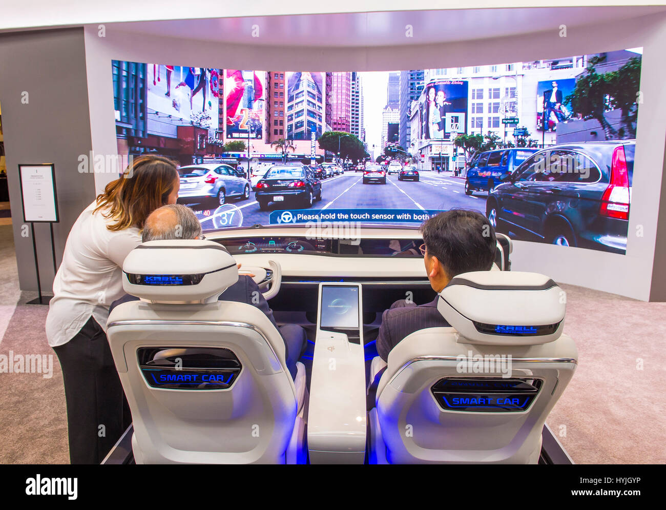 LAS VEGAS - JAN 08 : The Hyundai Mobis Concept car simulator at the CES ...