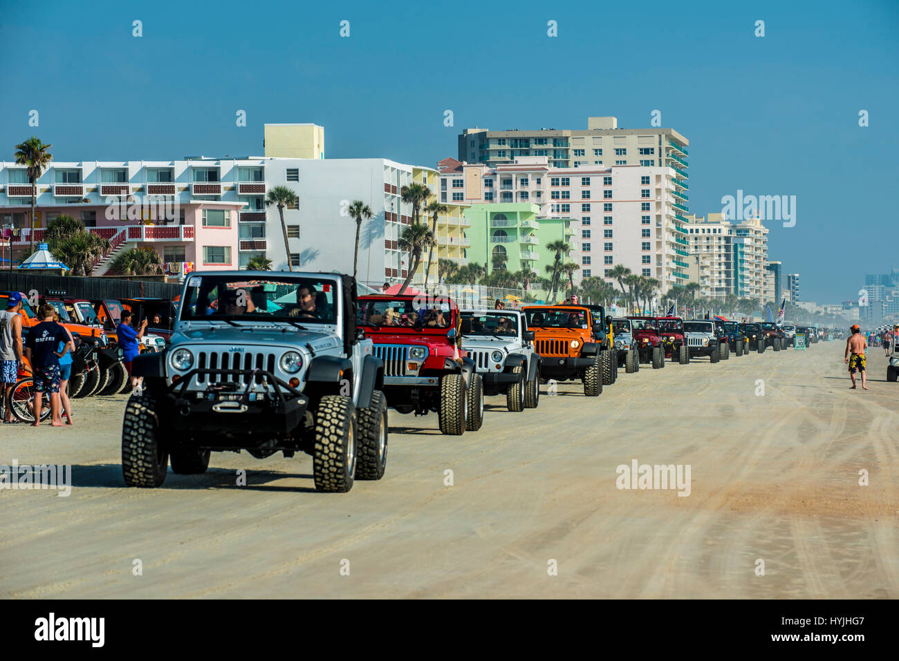 jeep on beach Stock Photo - Alamy