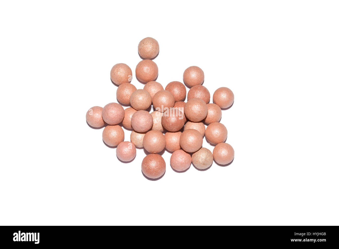 Bronzing pearl make up powder isolated on a white background. Powder ...