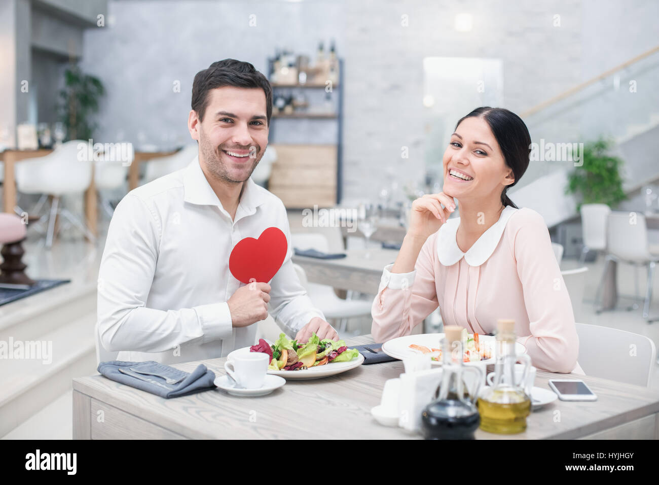 Romantic date in luxury restaurant Stock Photo - Alamy