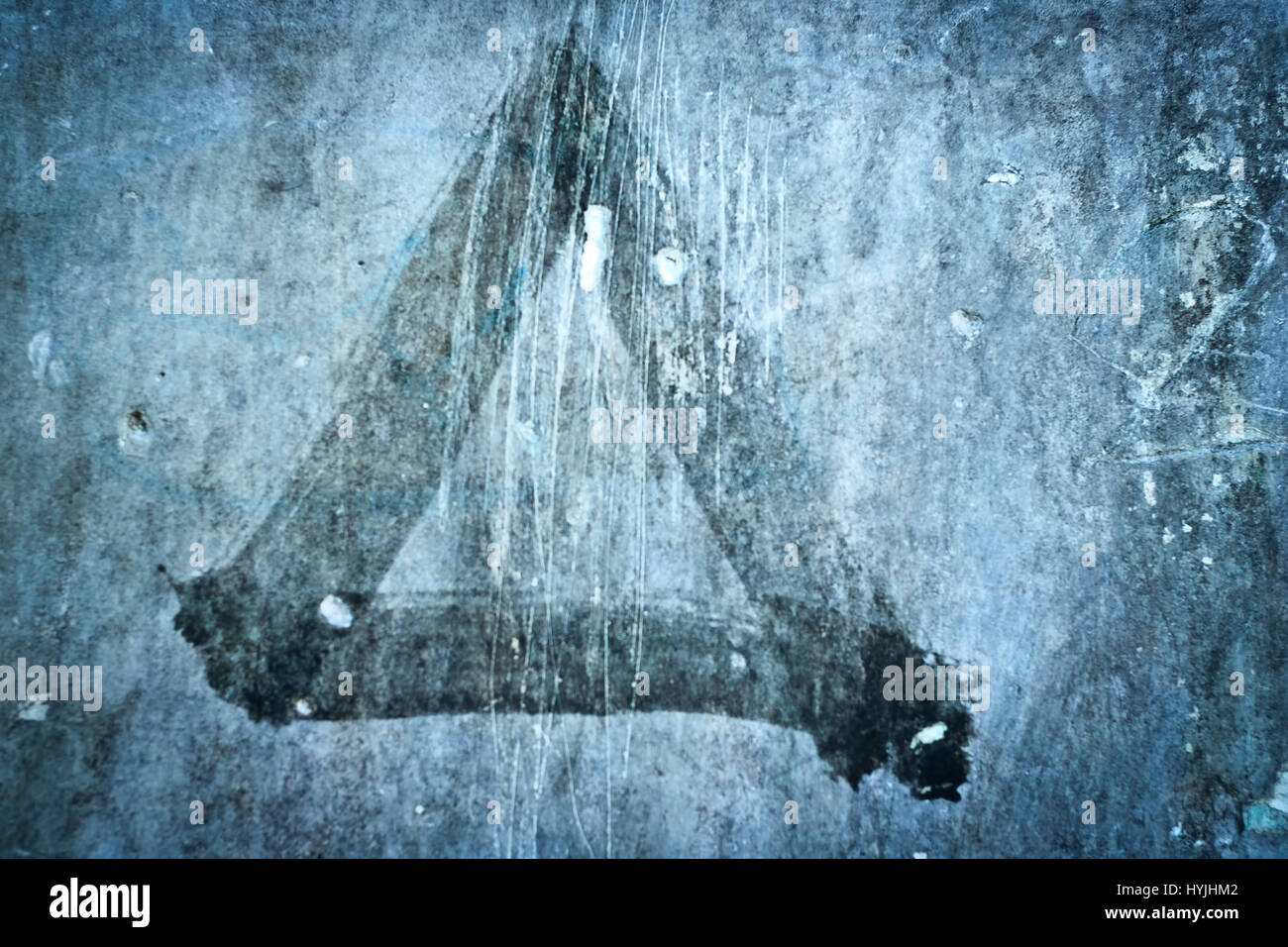 A triangle drawn on a rough surface Stock Photo - Alamy