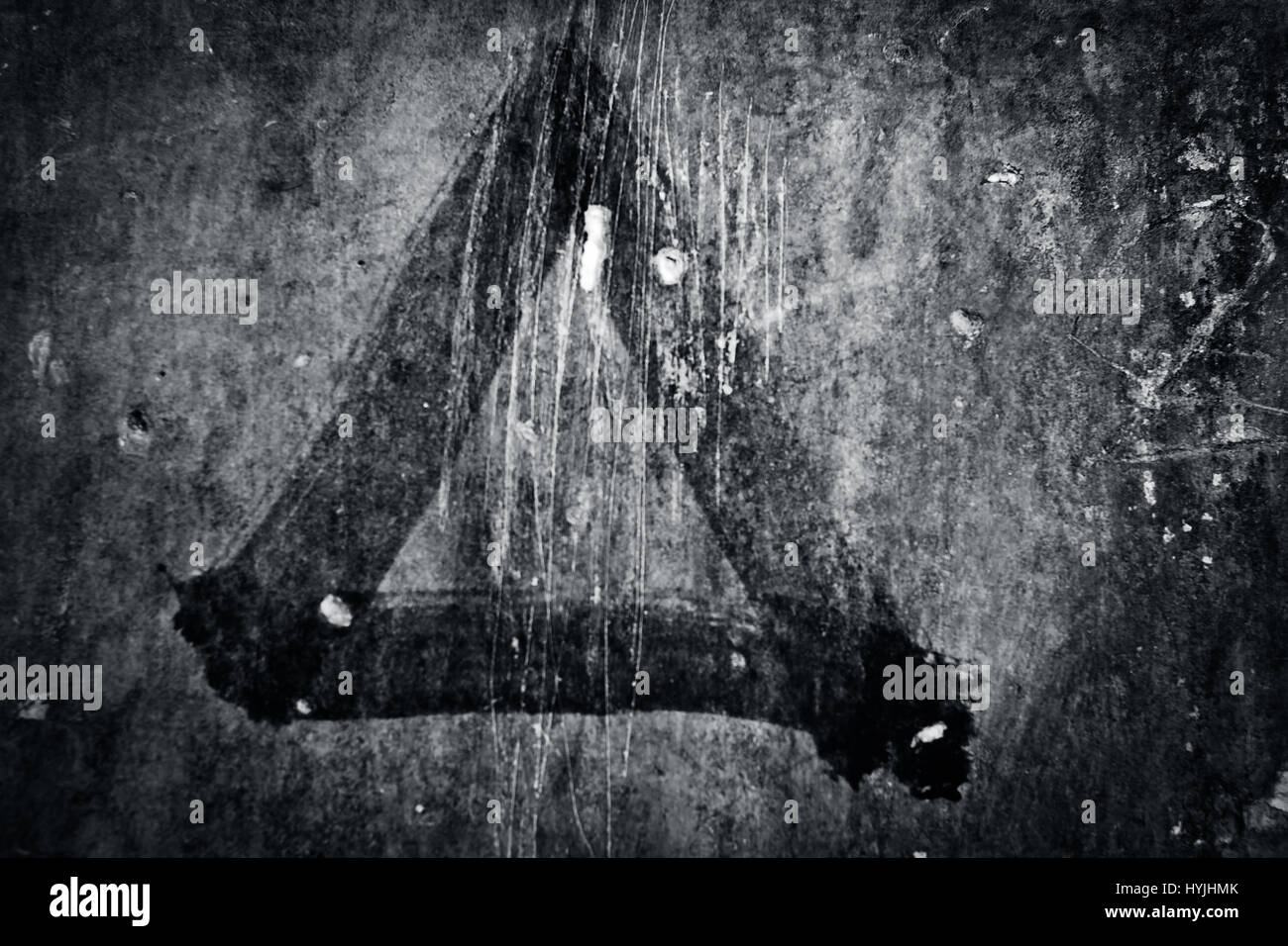 A triangle drawn on a rough surface Stock Photo - Alamy