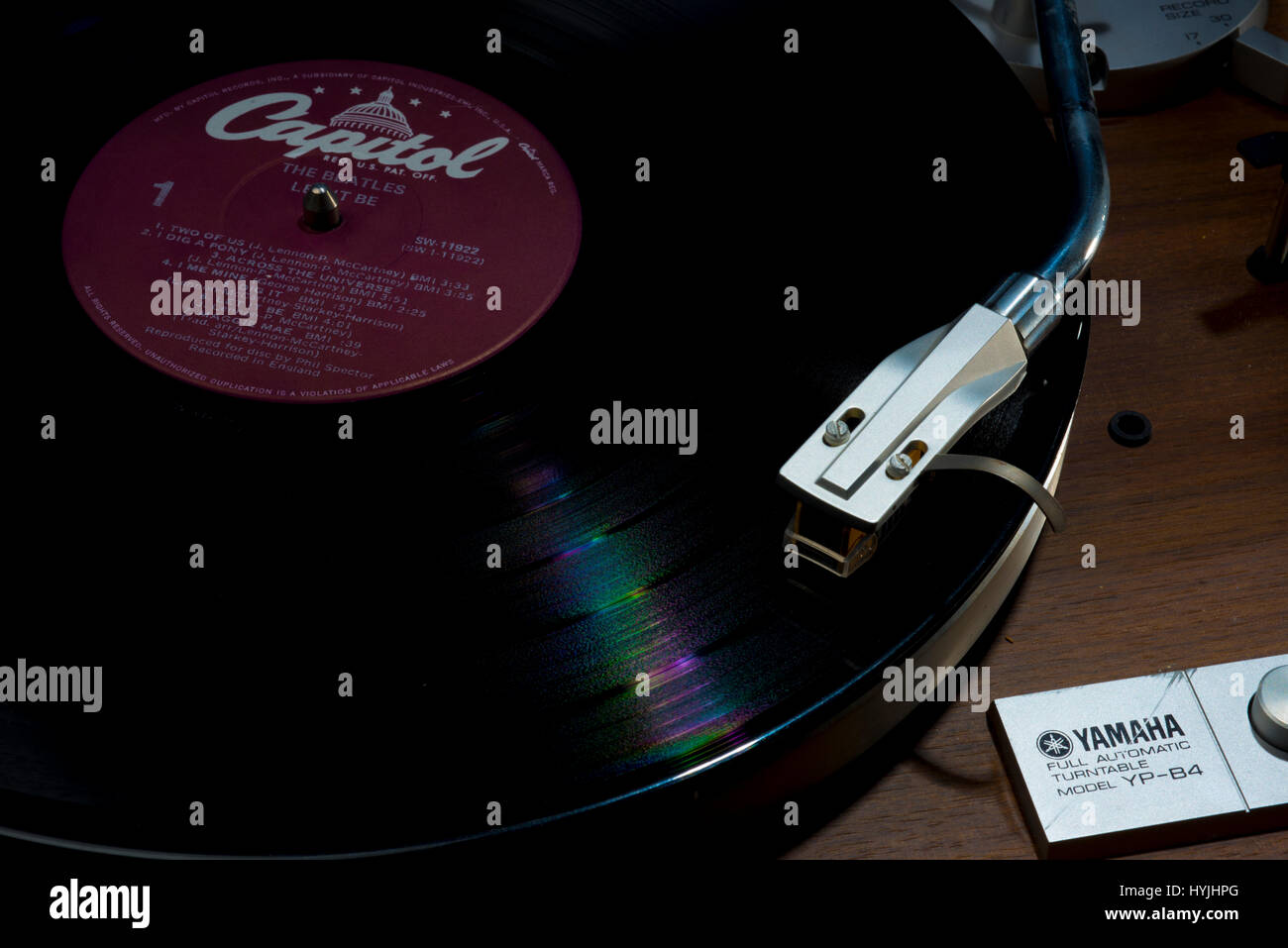 old classic turntable with record Stock Photo - Alamy