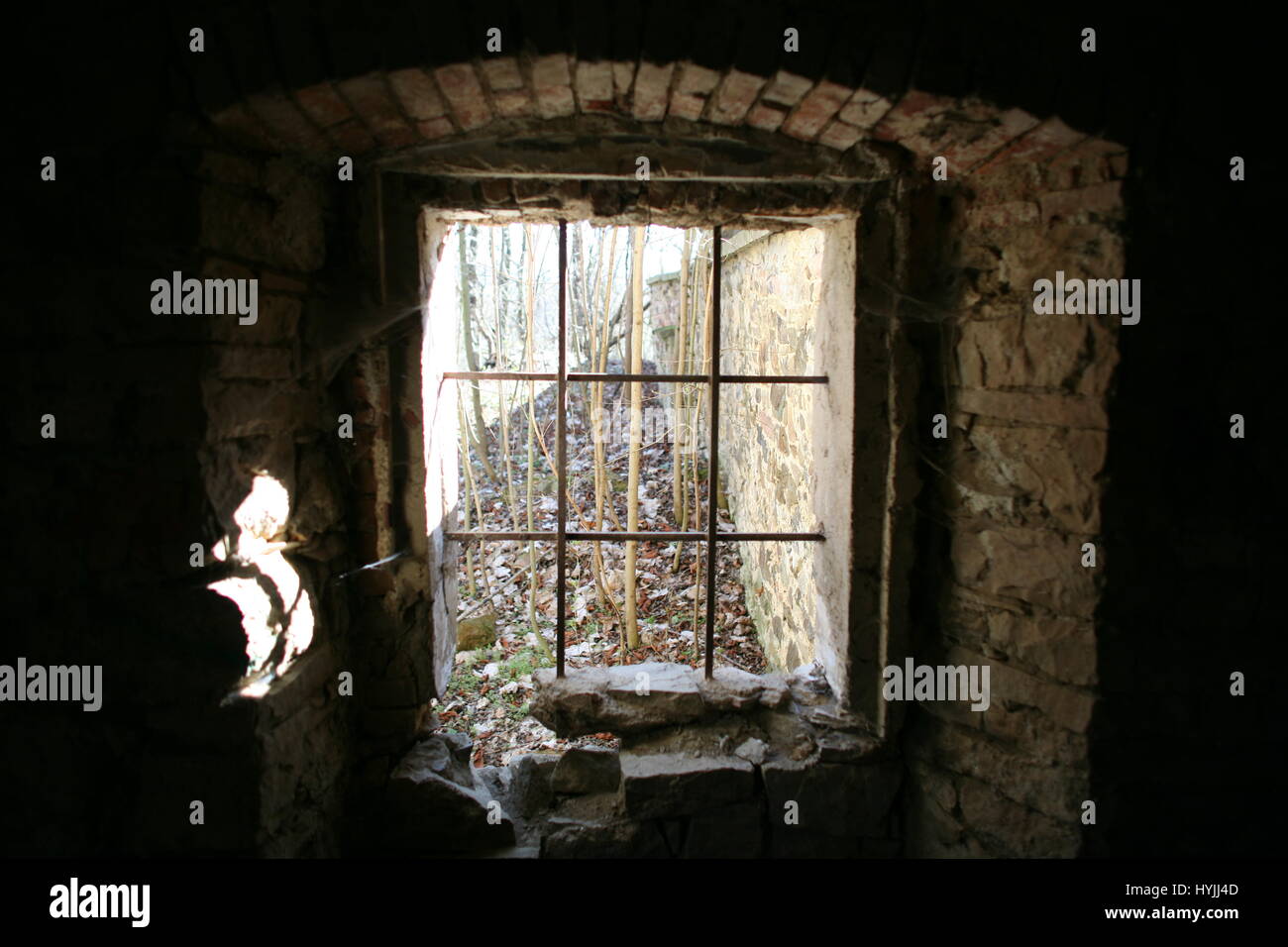 Old window iron bars hi-res stock photography and images - Alamy