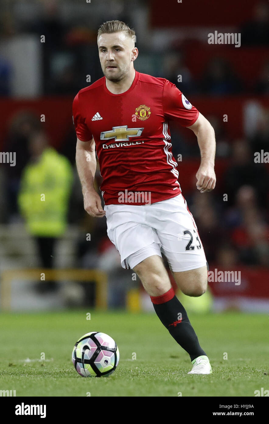Manchester United's Luke Shaw during the Premier League match at Old ...
