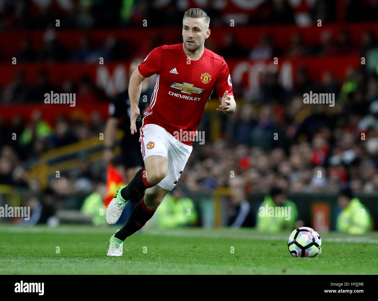 Manchester United's Luke Shaw during the Premier League match at Old ...