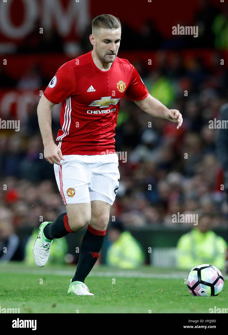 Manchester United's Luke Shaw during the Premier League match at Old ...