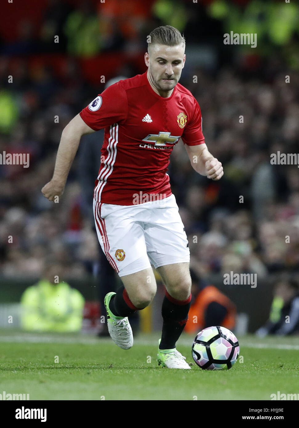Manchester United's Luke Shaw during the Premier League match at Old ...