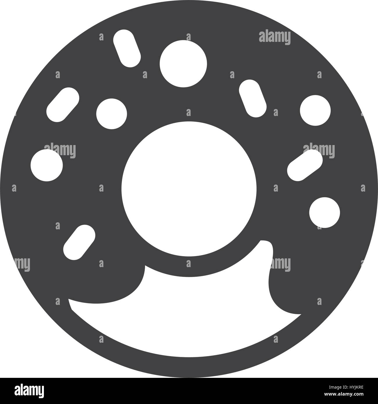 donut monochrome bakery icon Stock Vector Image & Art - Alamy