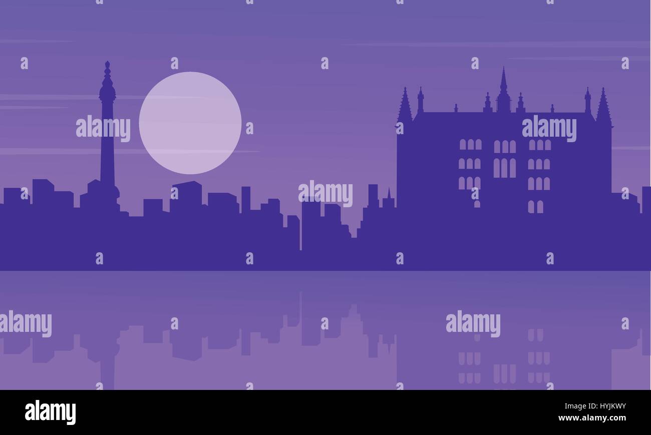 Silhouette London city building landscape Stock Vector Image & Art - Alamy