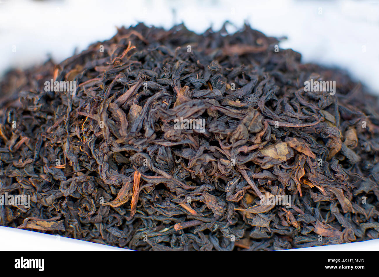 The Indian tea red tea in bulk on a market counter Stock Photo - Alamy