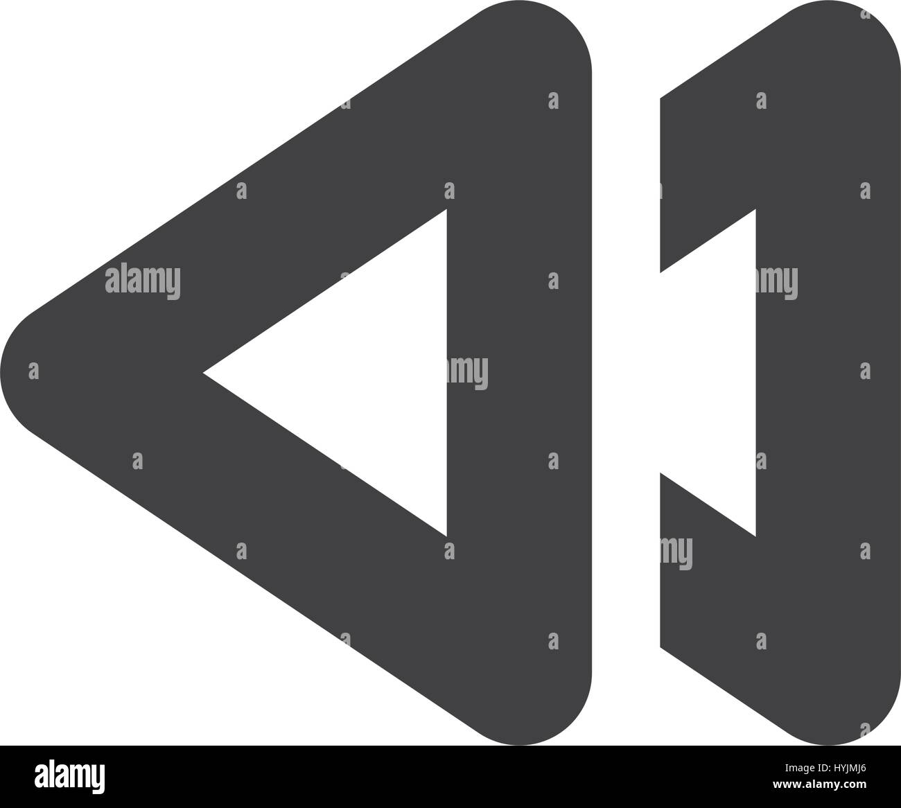 backward arrow symbol icon vector Stock Vector Image & Art - Alamy