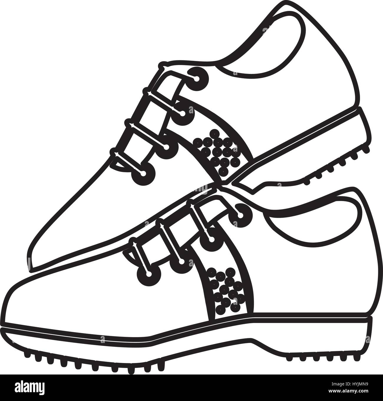 Footwear golf Stock Vector Images - Alamy