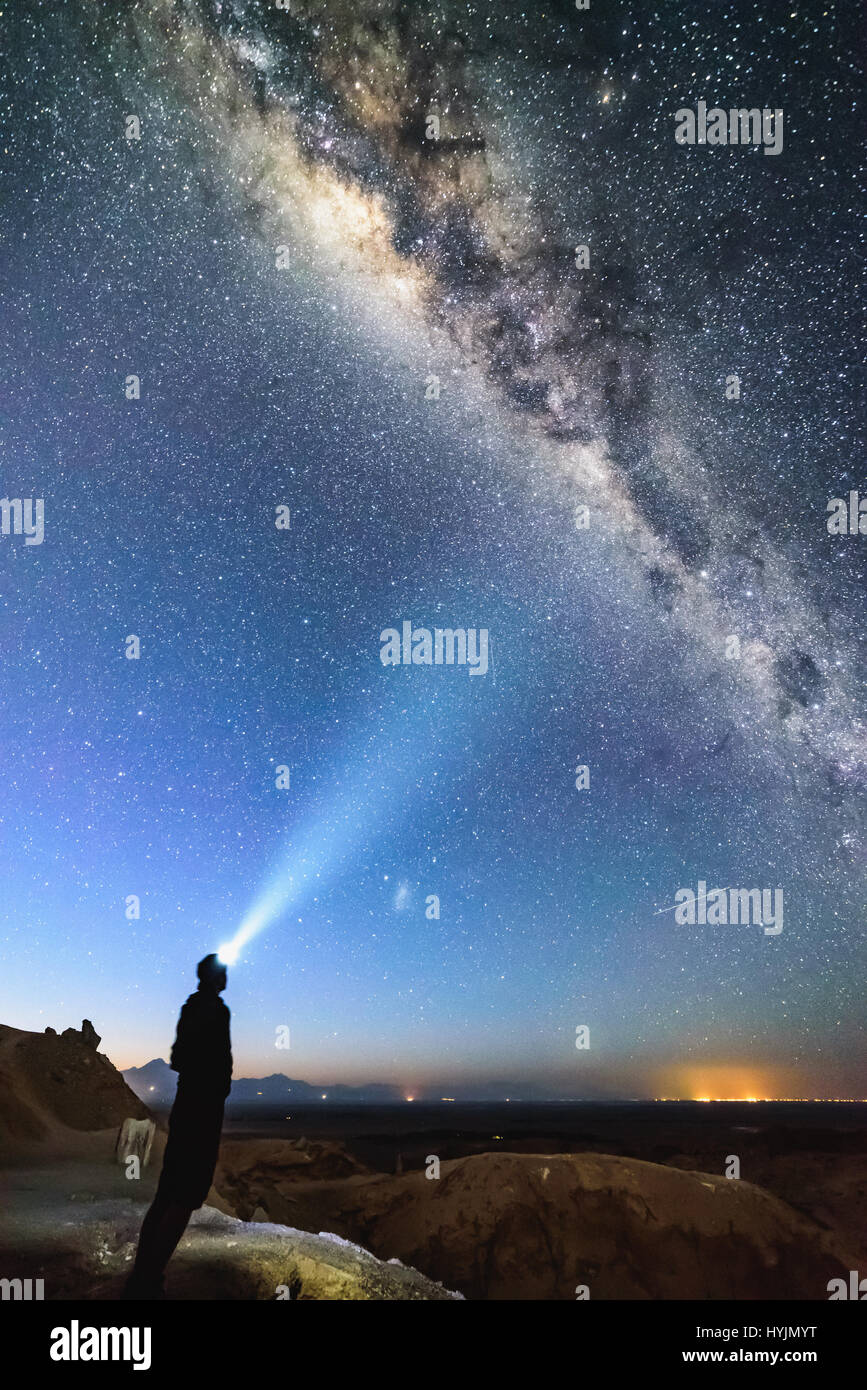 Atacama night sky - watching the Milky Way, Chile Stock Photo - Alamy