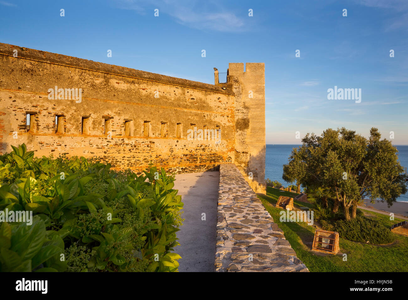 Moorish castle, Fuengirola. Malaga province Costa del Sol. Andalusia ...