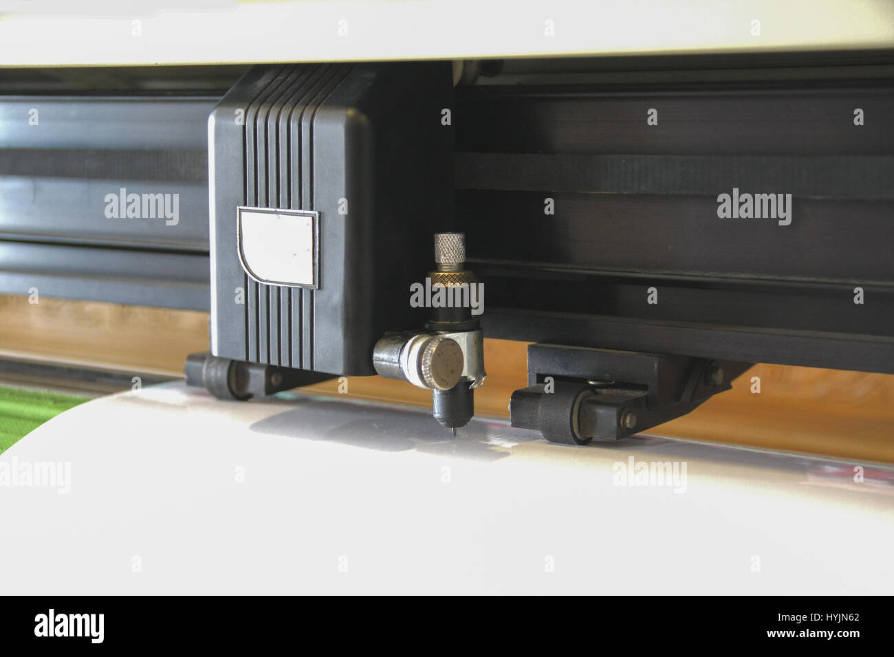 head of machine cut stickers Stock Photo - Alamy