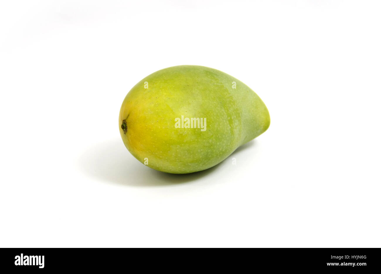 beautiful and appetizing of green-yellow mango on white background ...