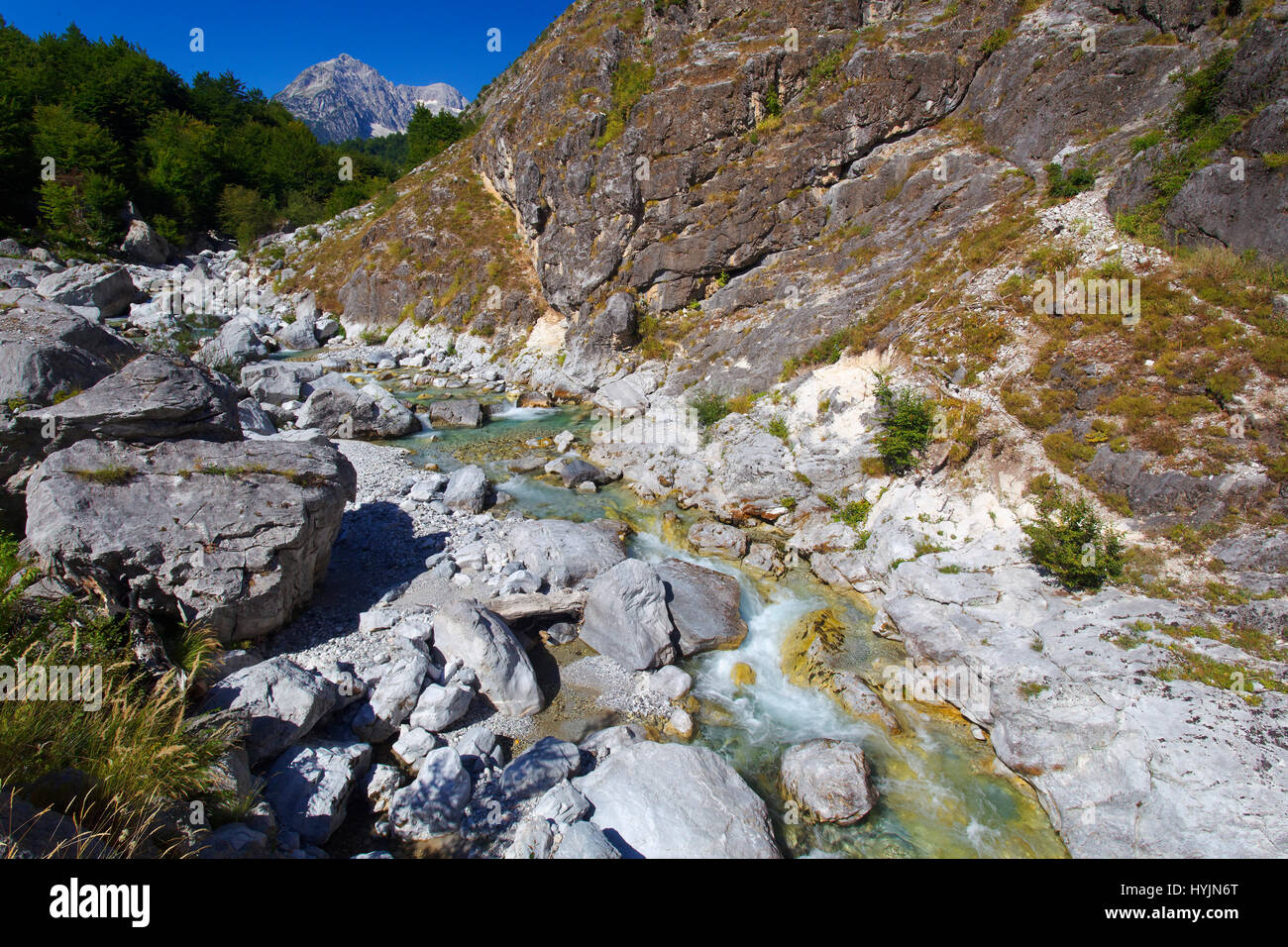 The Valbona River in the mountains of Albania Stock Photo - Alamy