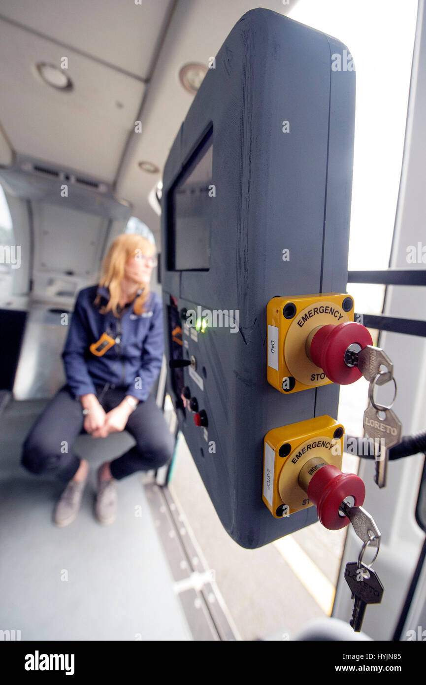 Emergency stop buttons within a driverless vehicle as self-driving ...
