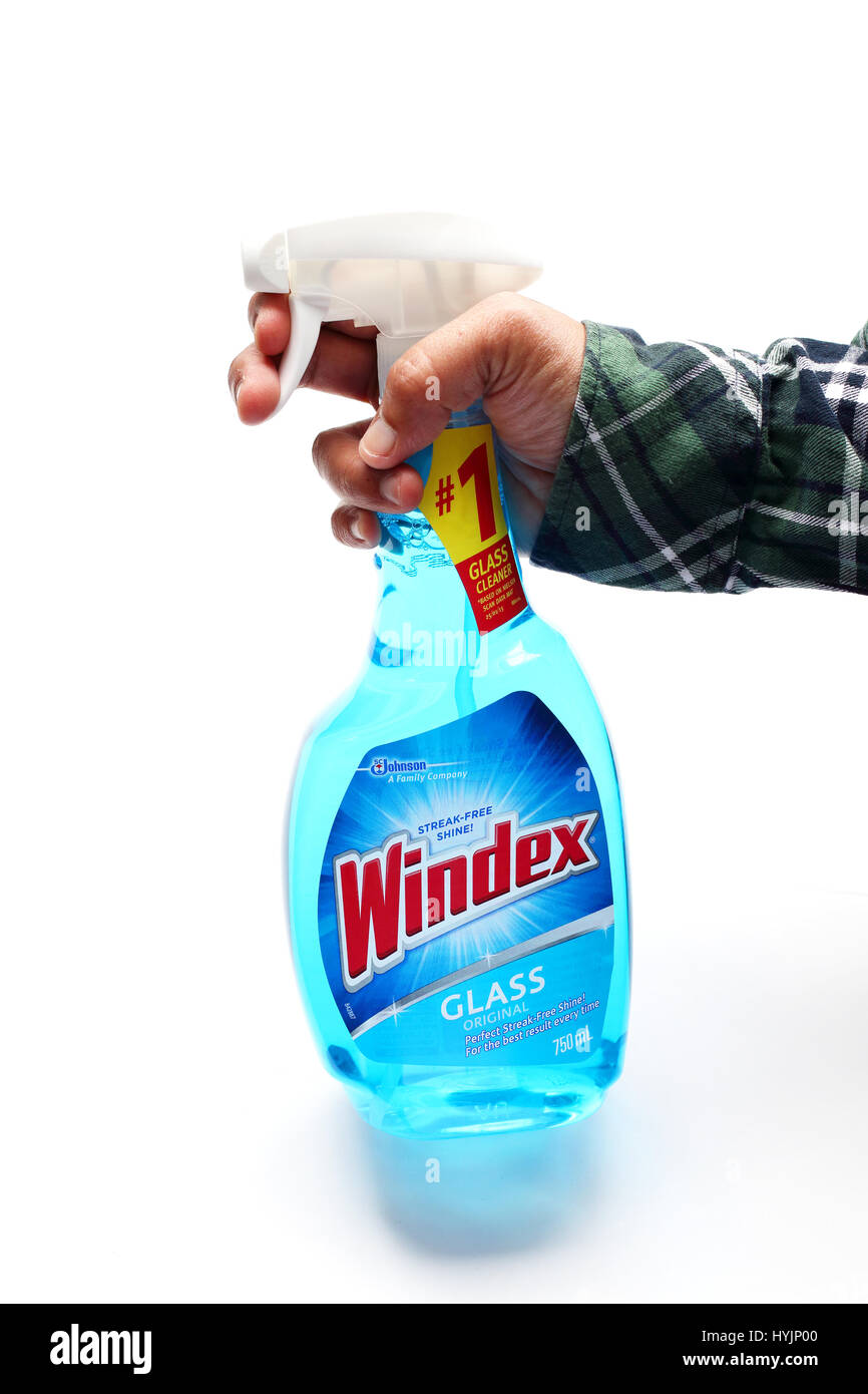 Windex Glass Cleaner isolated against white background Stock Photo - Alamy