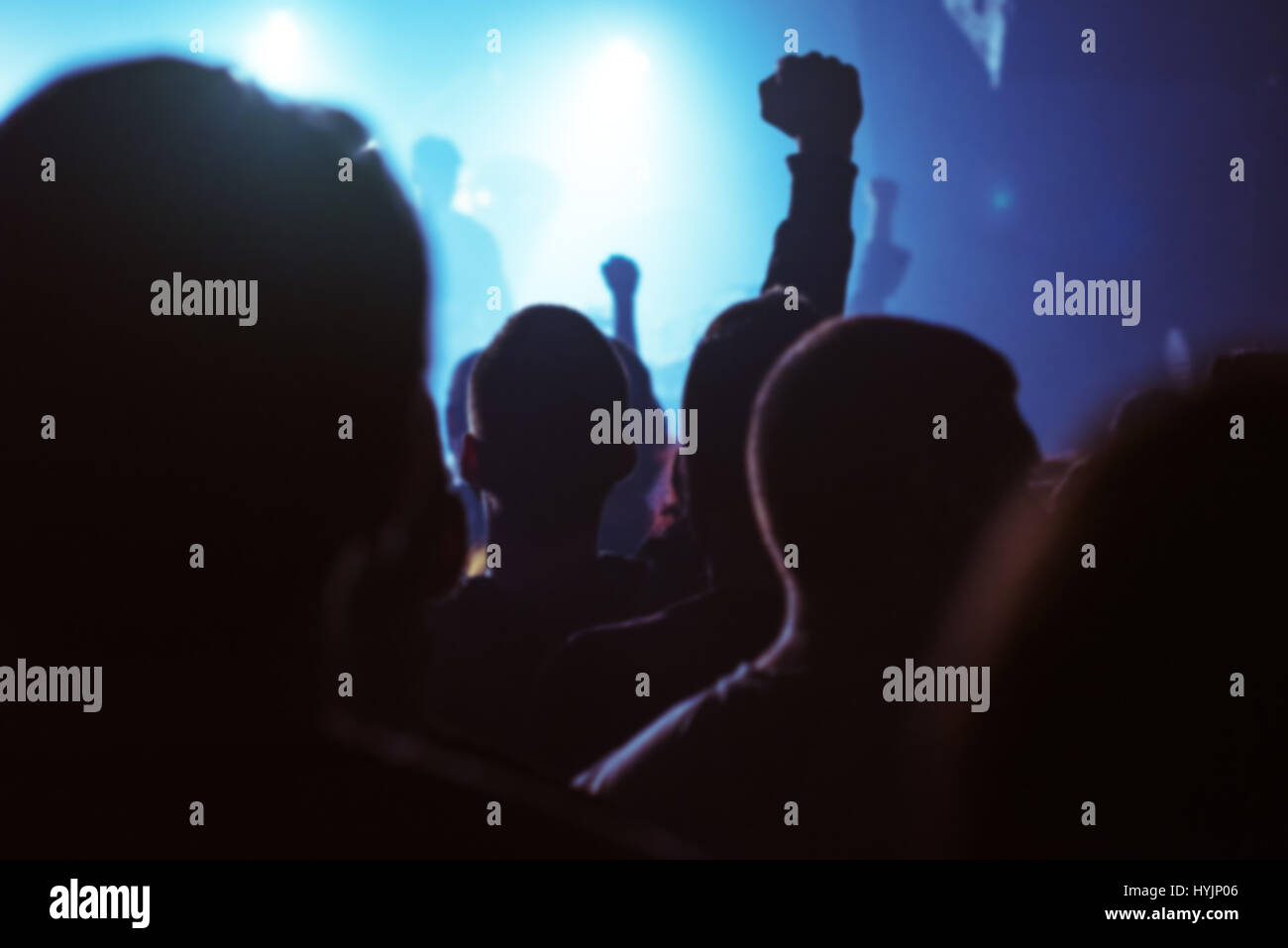 Blur defocused concert crowd as abstract background, people at popular ...