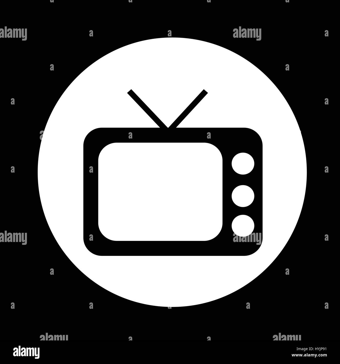 Retro TV icon Stock Vector Image & Art - Alamy