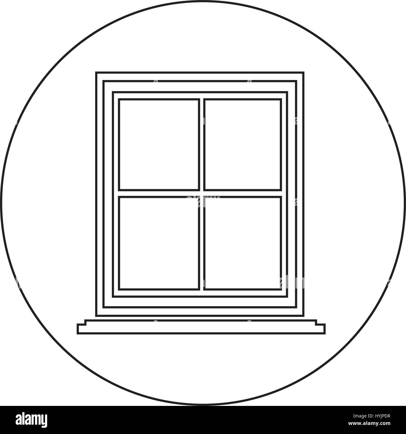 Loft with open window Stock Vector Images - Alamy
