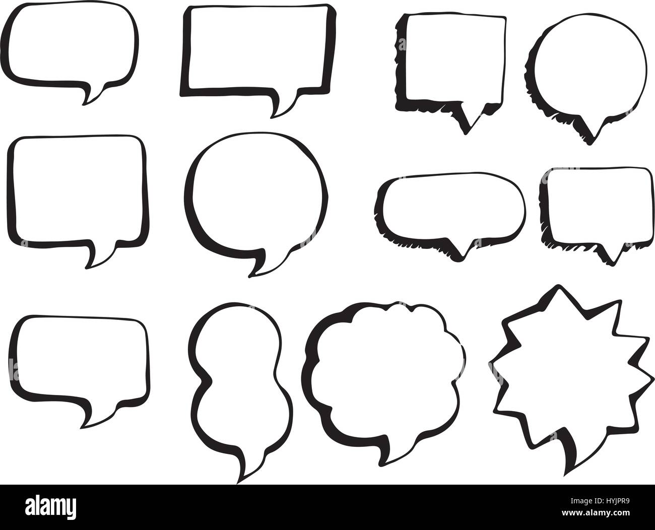 Speech bubble hand drawing icon Stock Vector Image & Art - Alamy