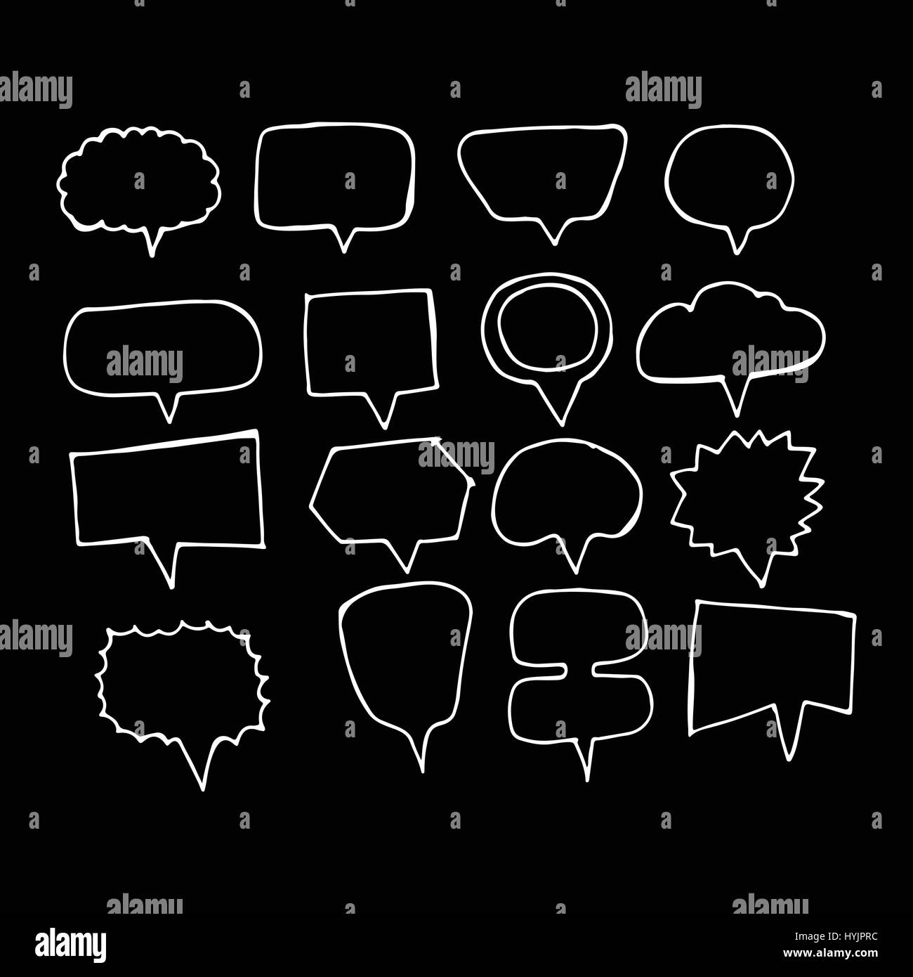 Speech bubble hand drawing icon Stock Vector Image & Art - Alamy