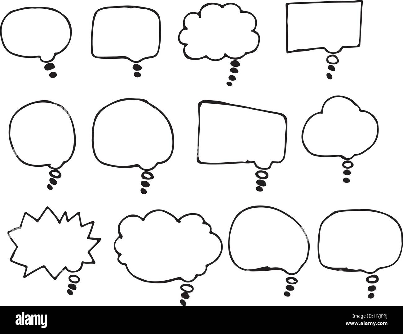 Speech bubble hand drawing icon Stock Vector Image & Art - Alamy