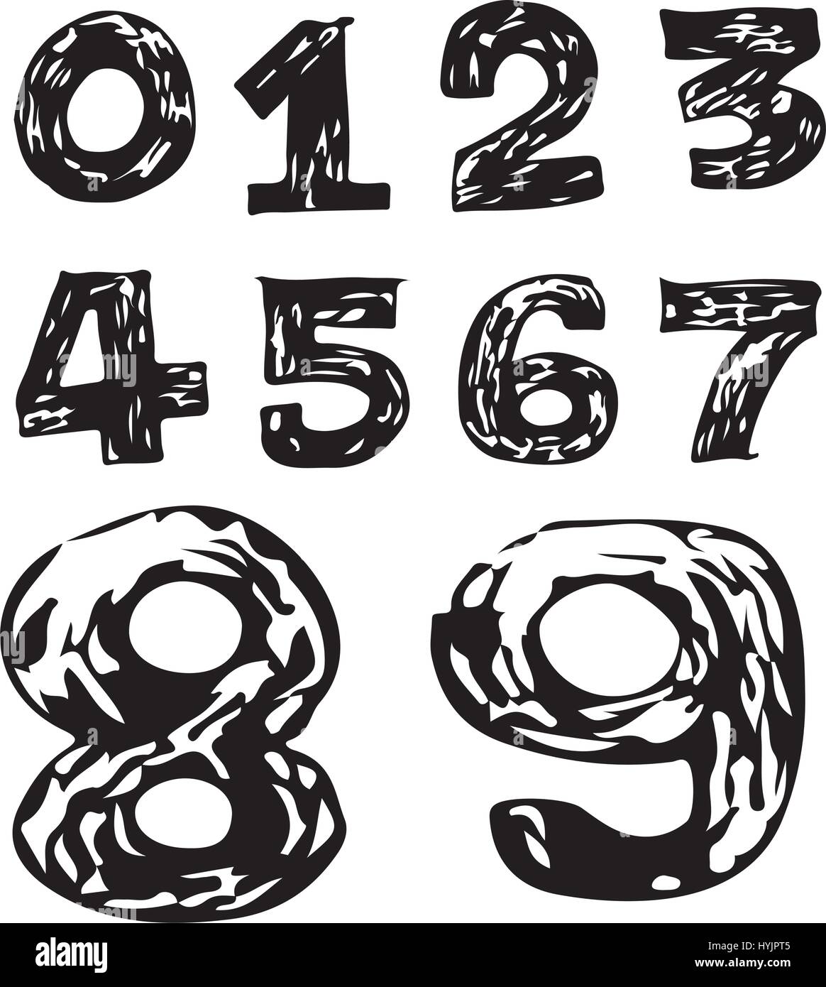 Numbers hand draw icon Stock Vector Image & Art - Alamy