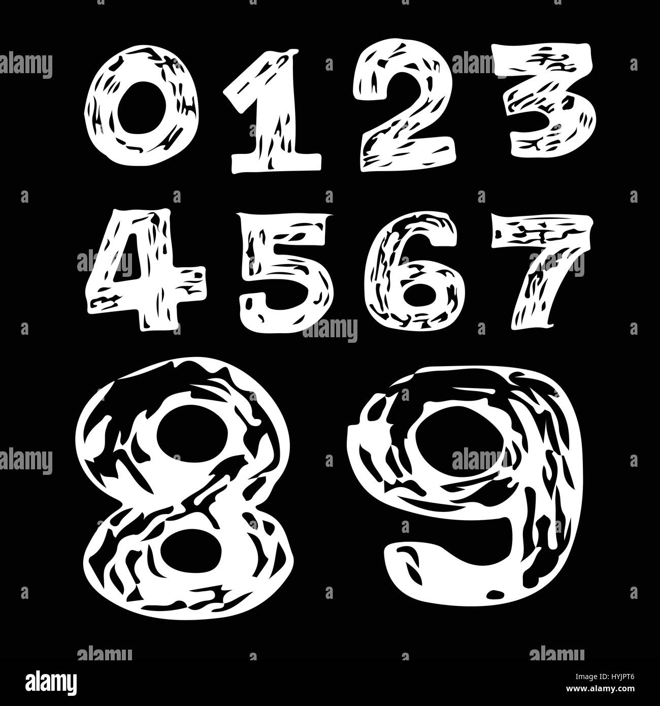 Numbers hand draw icon Stock Vector Image & Art - Alamy