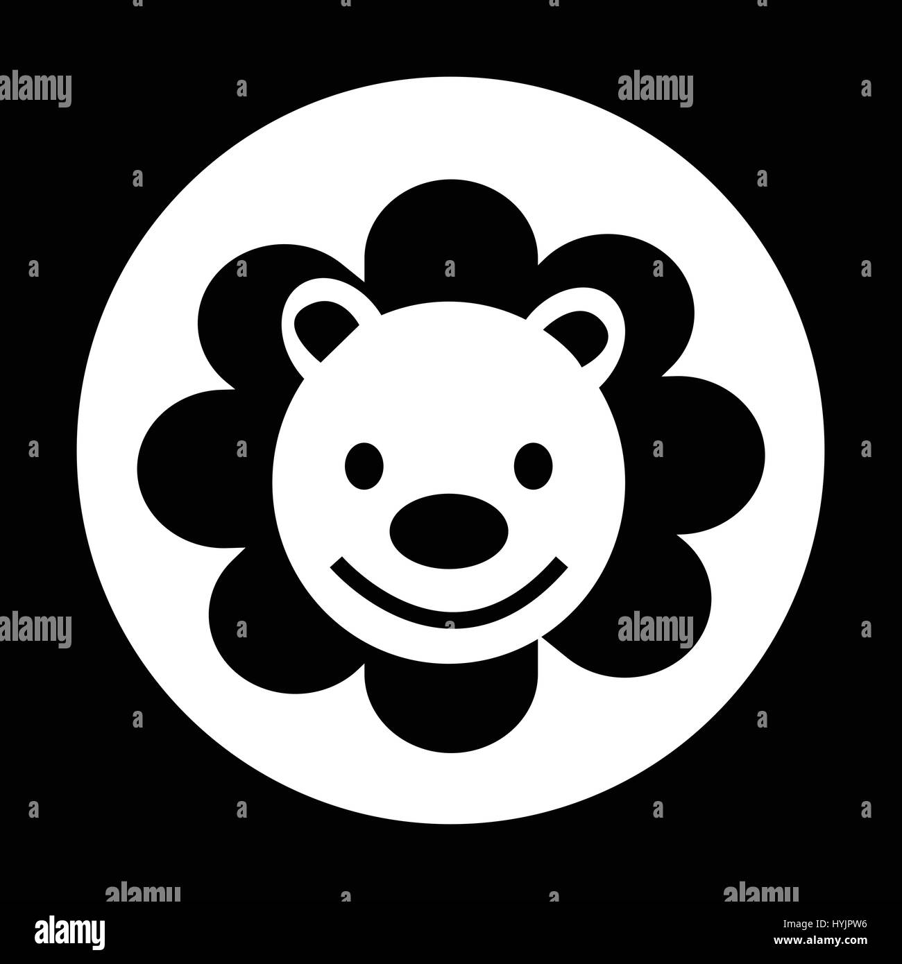 Cute Lion Icon Stock Vector Image & Art - Alamy