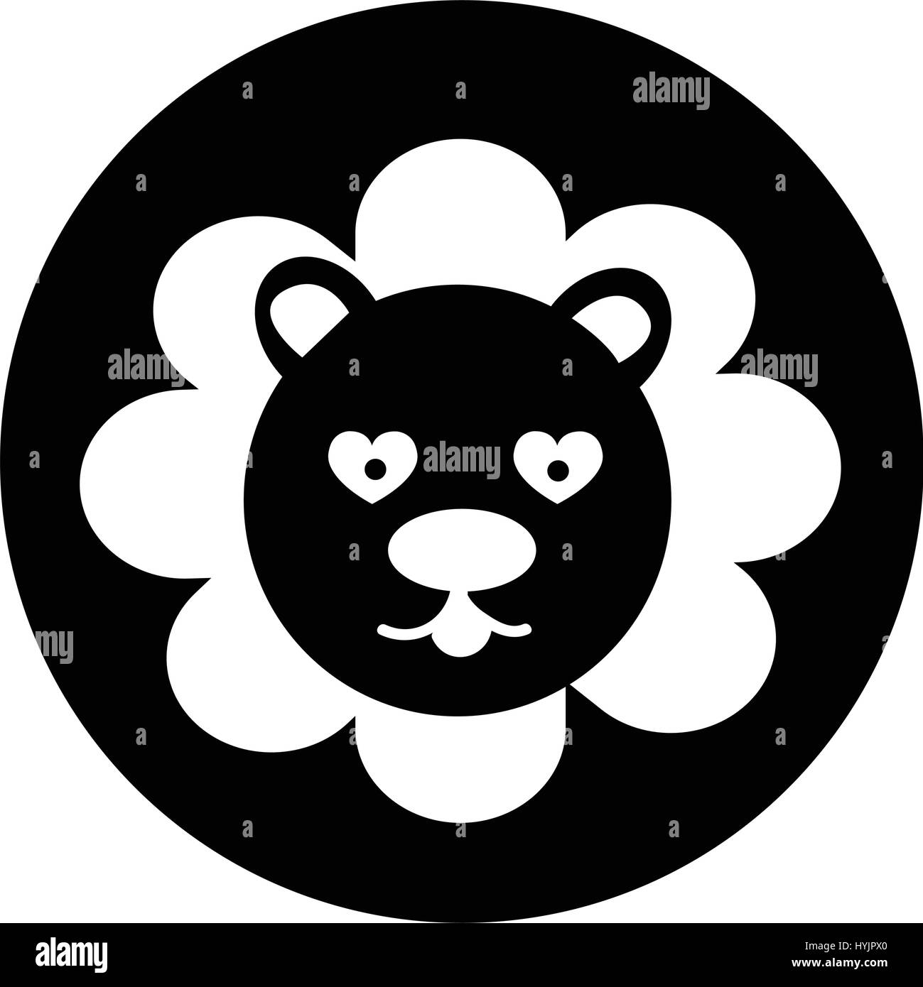 Cute Lion Icon Stock Vector Image & Art - Alamy