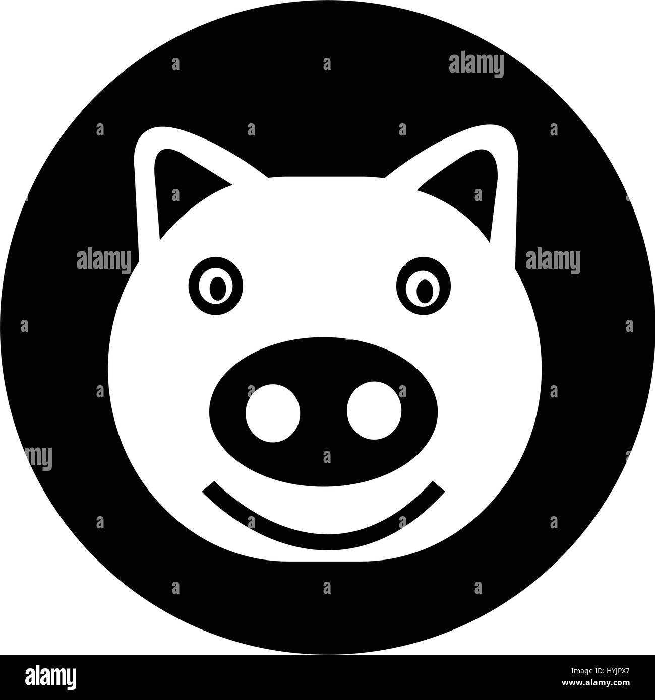 Cute pig Icon Stock Vector Image & Art - Alamy