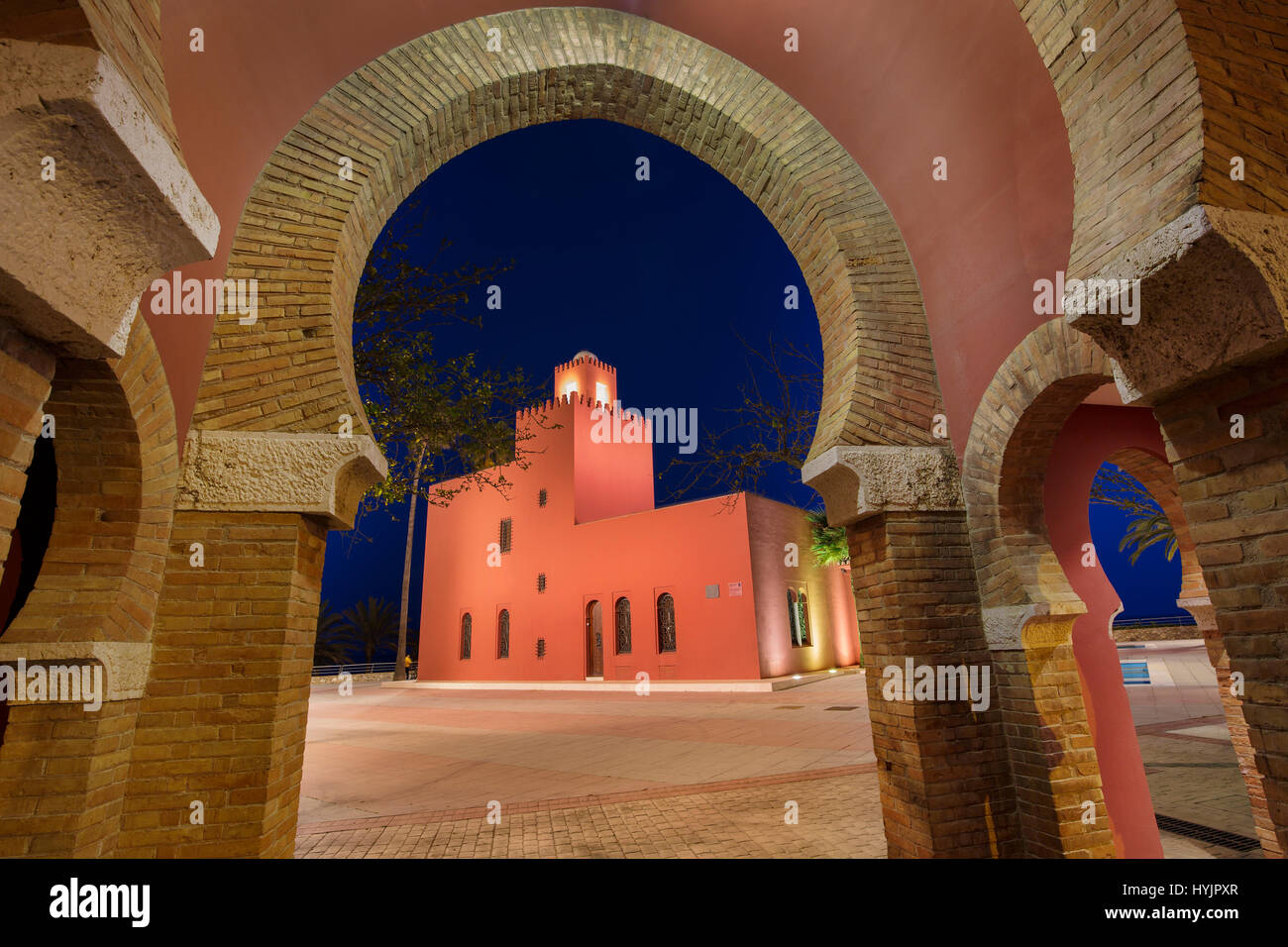 Bil-Bil castle built in neo-Arab style in 1934, Benalmadena. Malaga ...