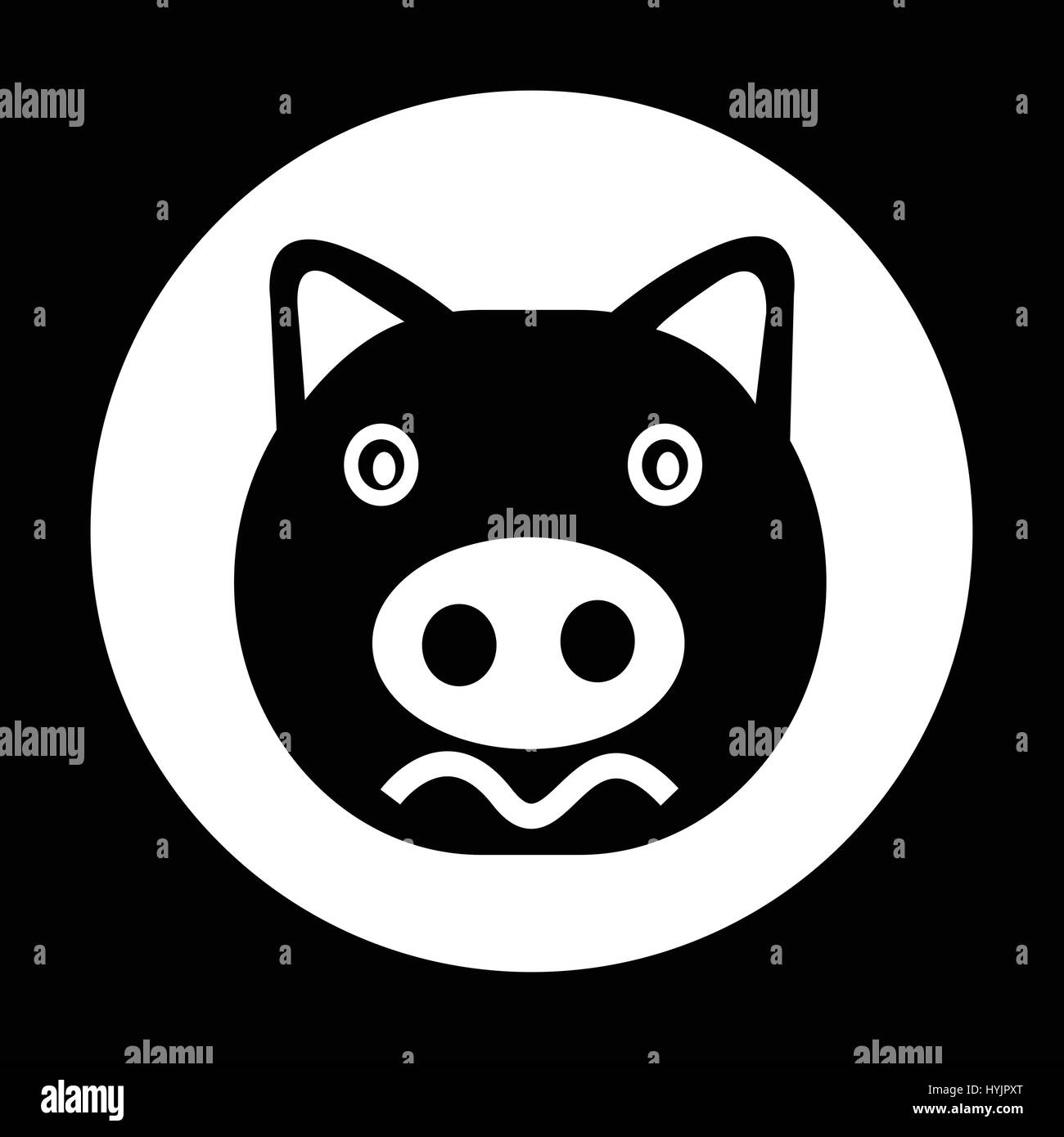 Cute pig Icon Stock Vector Image & Art - Alamy