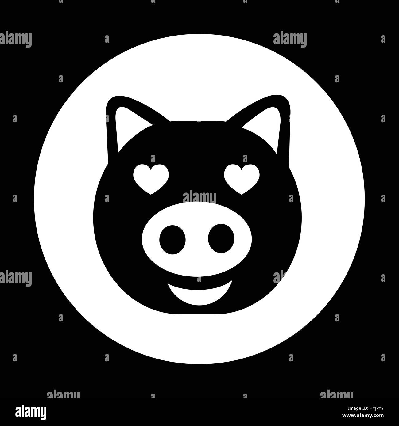 Cute pig Icon Stock Vector Image & Art - Alamy