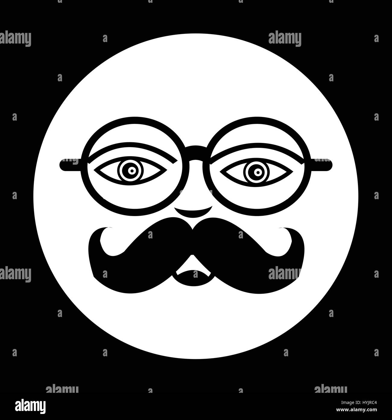 mustache guy face icon Stock Vector Image & Art - Alamy